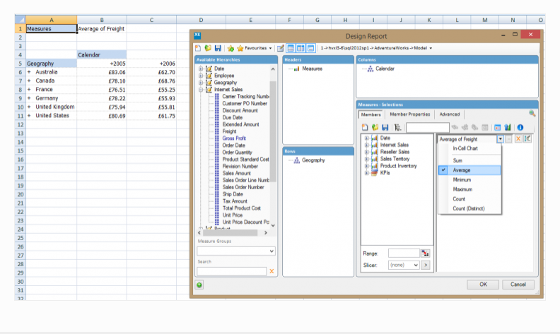 Grids on tabular cubes in Anaplan XL Reporting | Anapedia